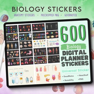 600+ Biology Anatomy Stickers Bundle, Lab, Anatomy Organ, Digital ...