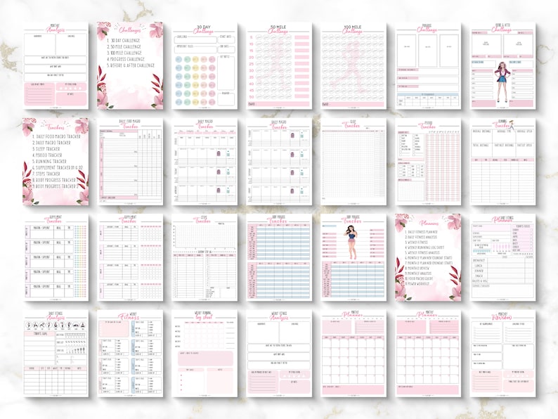 Fitness Planner Printable, Weight Loss Tracker, Workout Planner, Goal ...