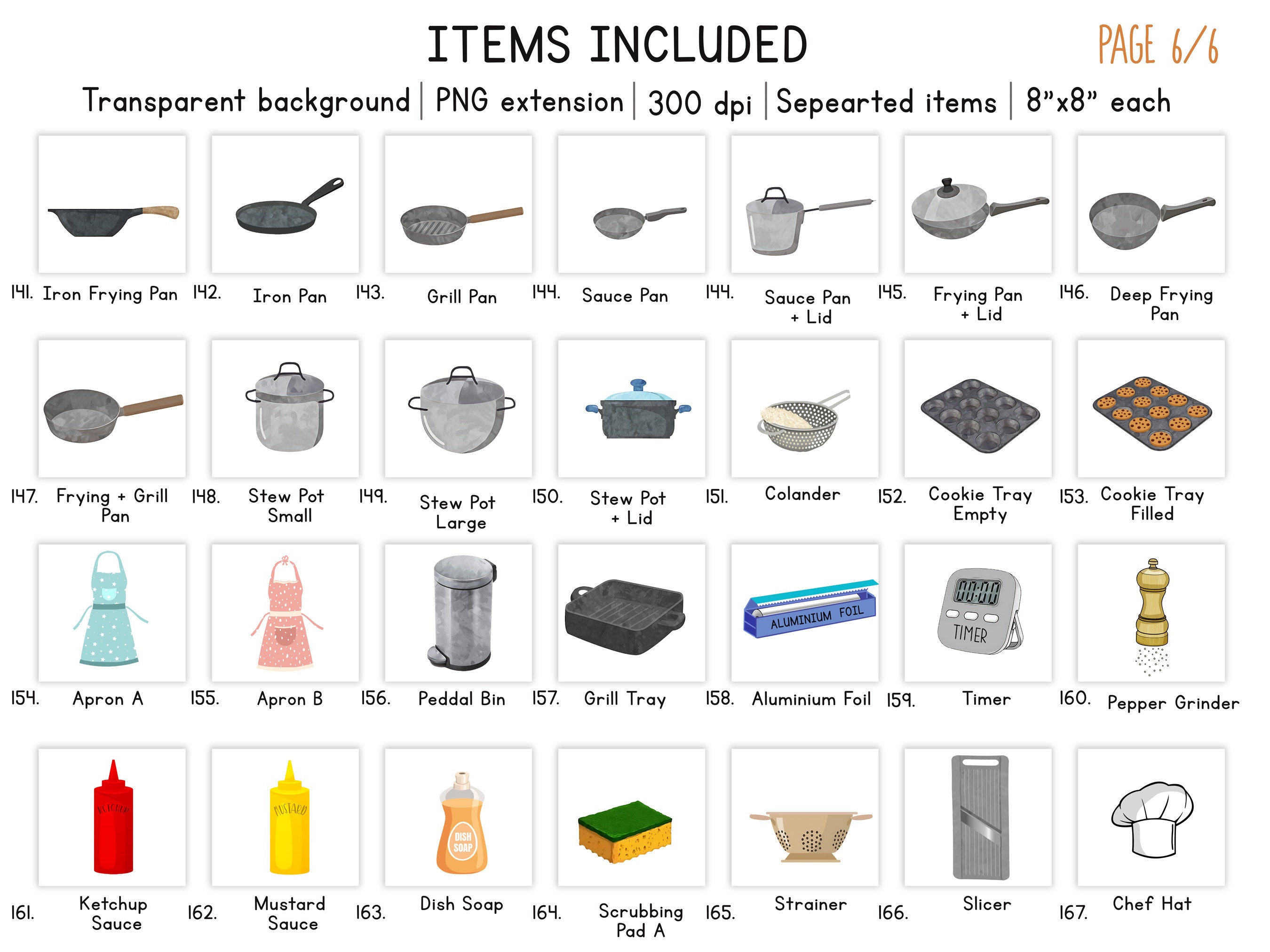 Ultimate Kitchen Meal Planning Stickers,kitchen Food Utensils Label ...