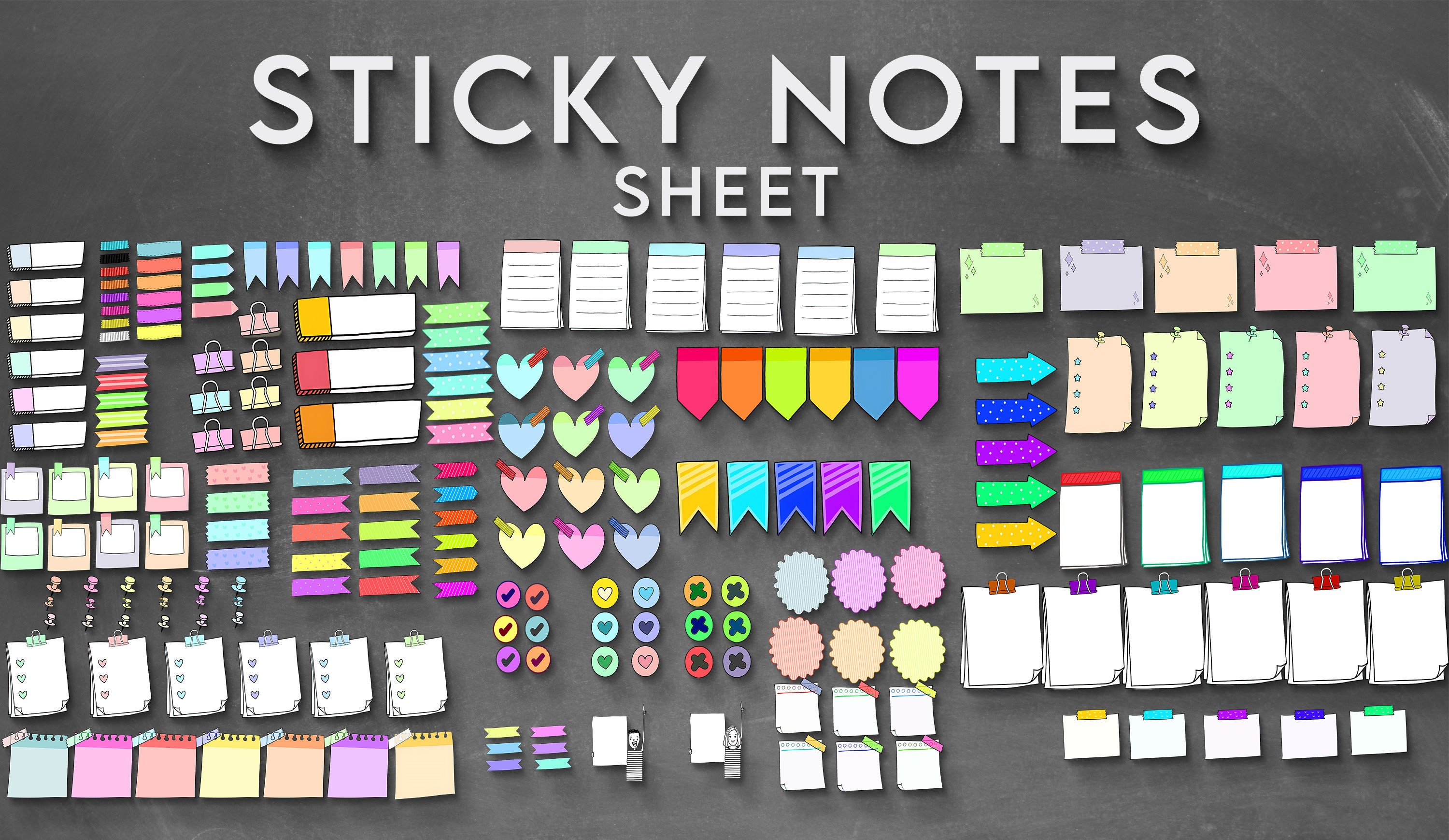 Goodnotes Sticky Notes Png, Digital Sticky Notes Set, Post It Note ...