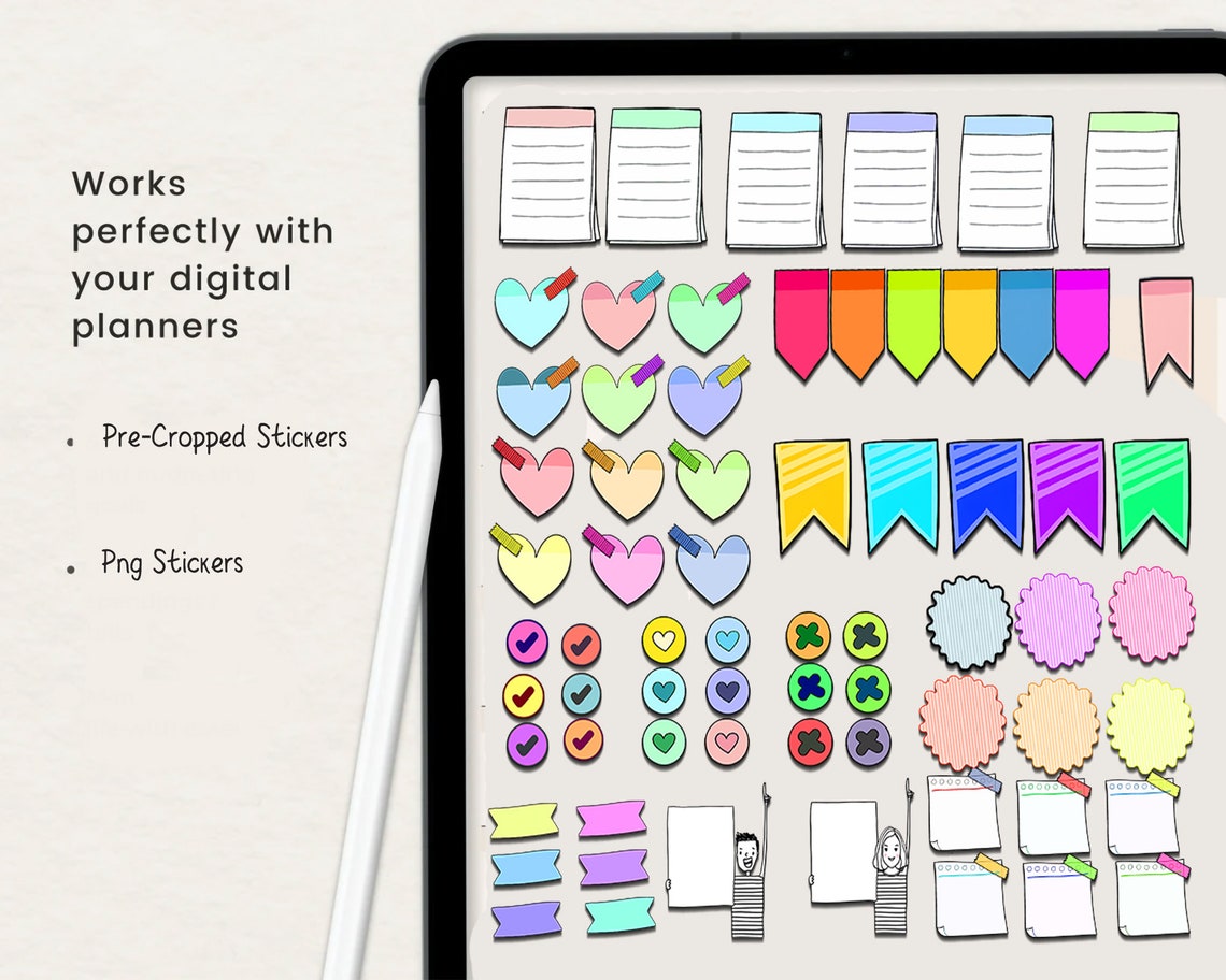 Goodnotes Sticky Notes Png, Digital Sticky Notes Set, Post It Note ...