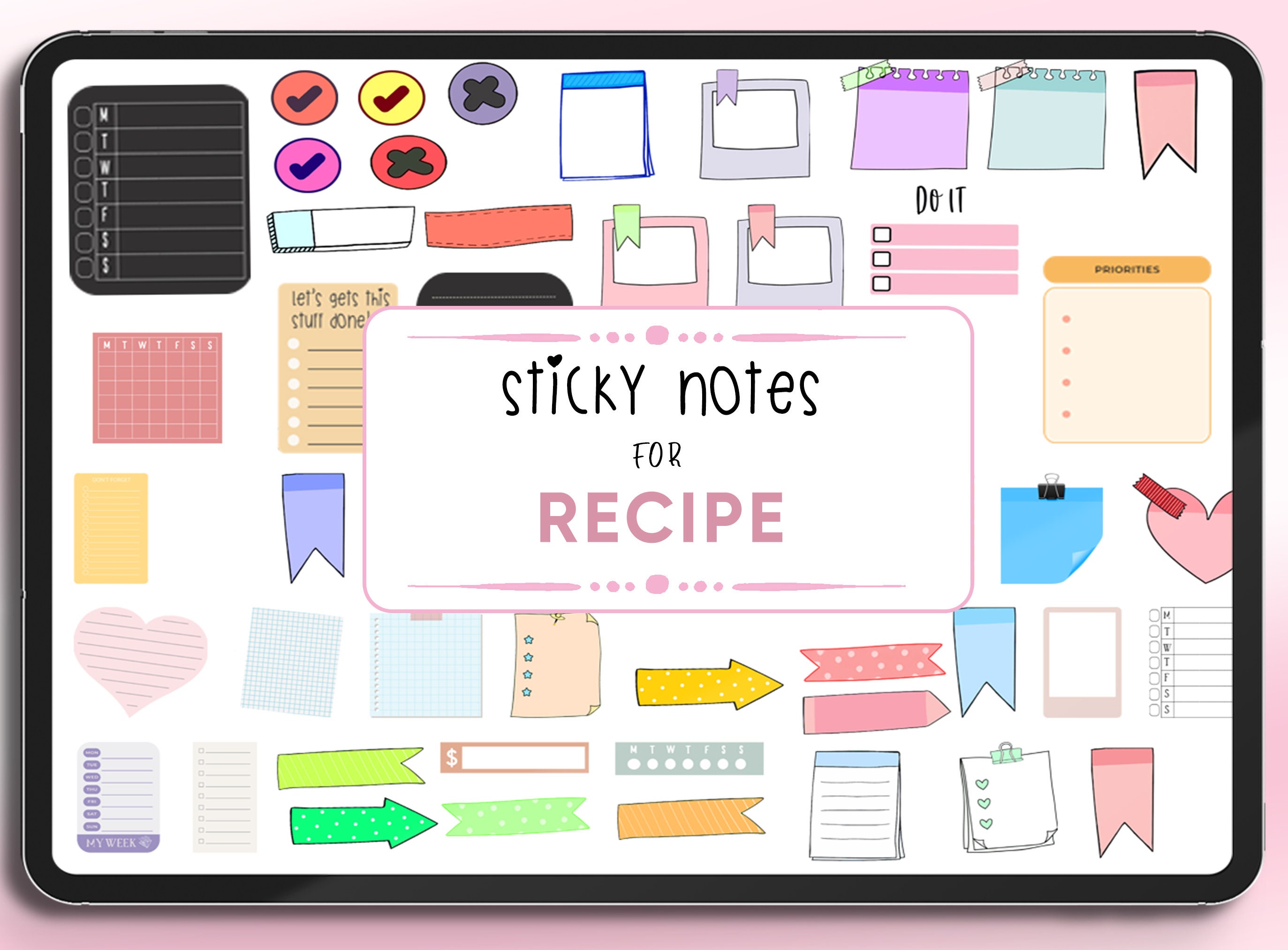 Ultimate Kitchen Meal Planning Stickers,kitchen Food Utensils Label ...