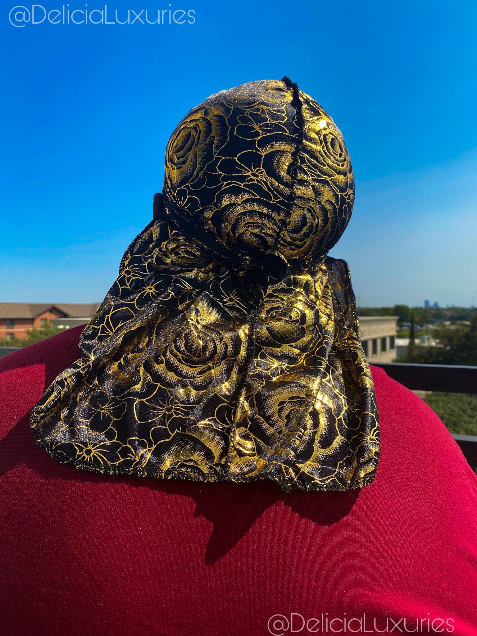 Black&Gold Rose Durag | Etsy