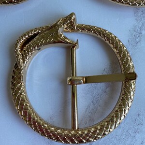 65mm Gold Metal Snake Design Belt Buckle - Etsy UK
