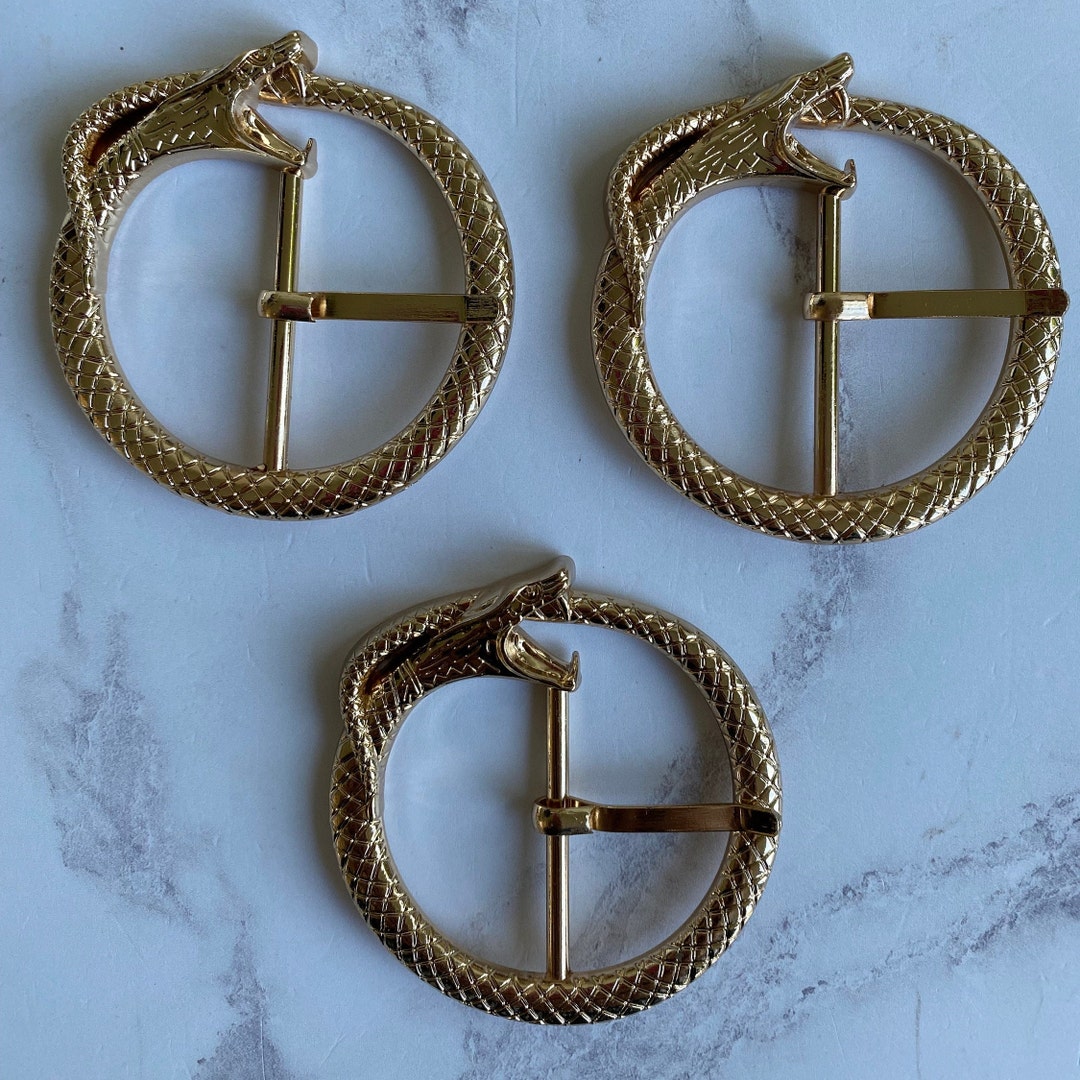 65mm Gold Metal Snake Design Belt Buckle - Etsy UK