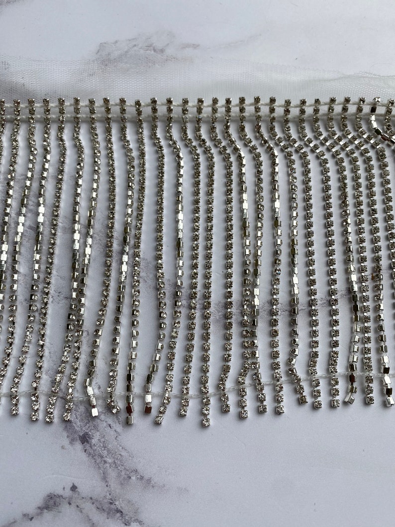 12cm Diamante Rhinestone Fringe - Etsy UK