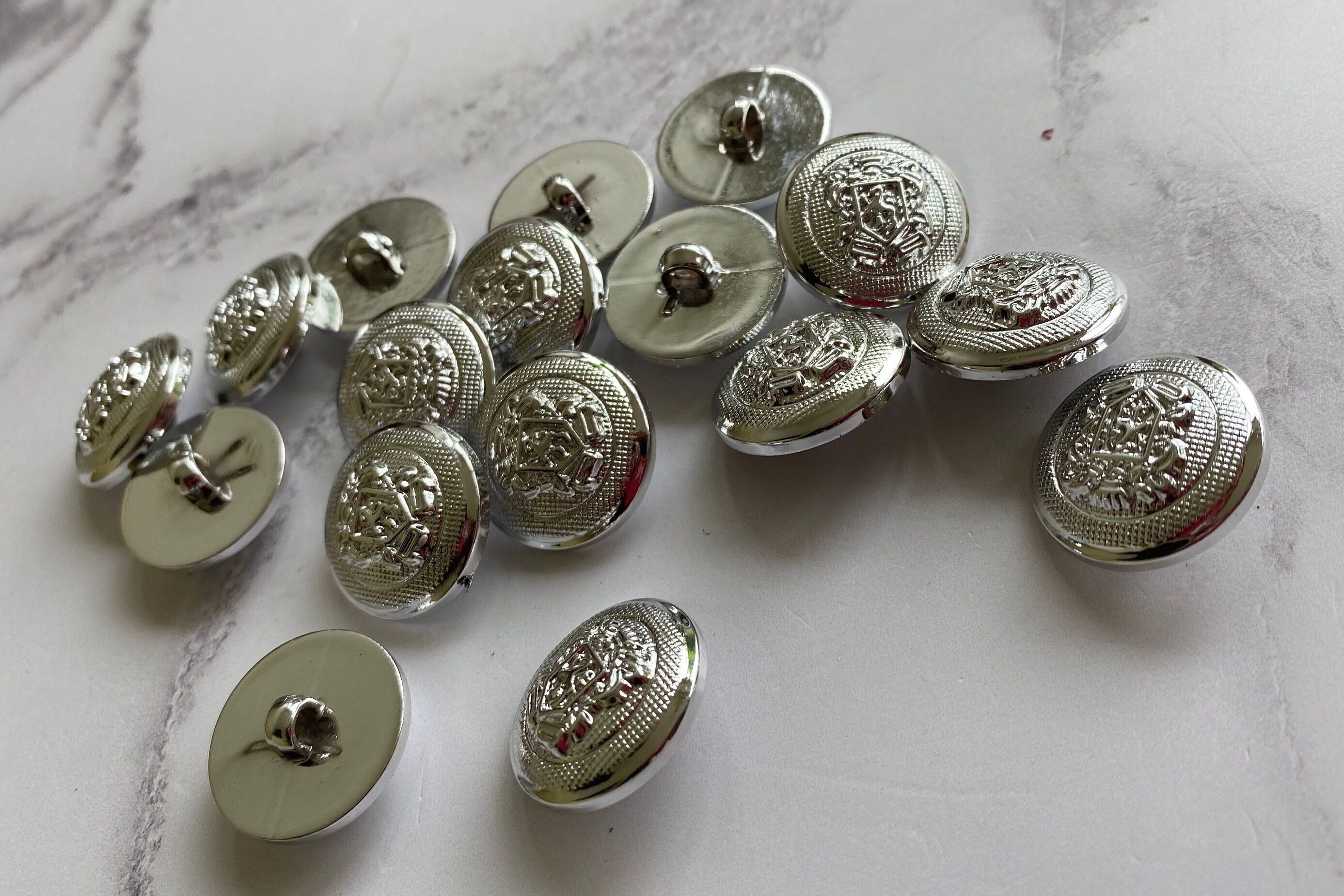 20mm Military Buttons Gold and Silver - Etsy