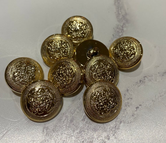 20mm Military Buttons Gold and Silver | Etsy