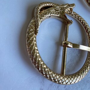65mm Gold Metal Snake Design Belt Buckle - Etsy UK