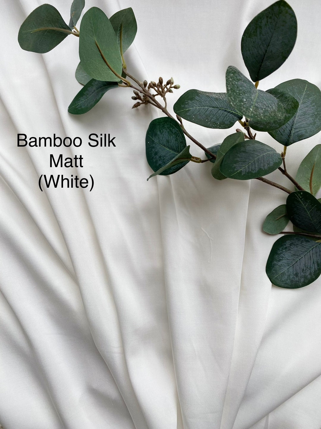 100% Organic Bamboo Silk (matte)- 120cm Wide (black/ White) - Etsy