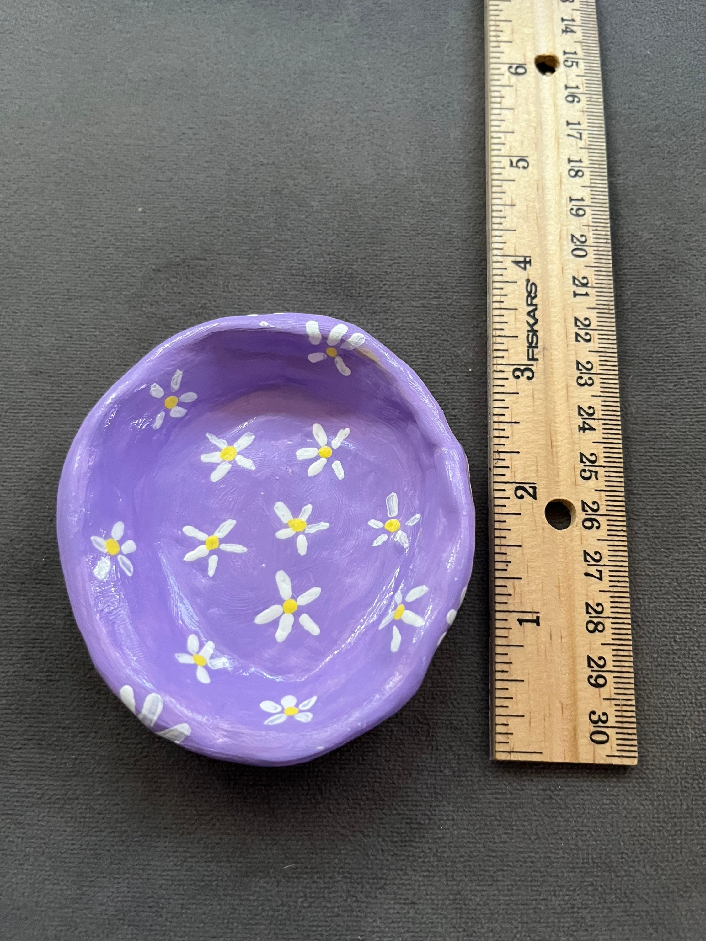Trendy Quirky Cute Daisy Flower Pastel Purple Catch All Trinket Tray - Etsy
