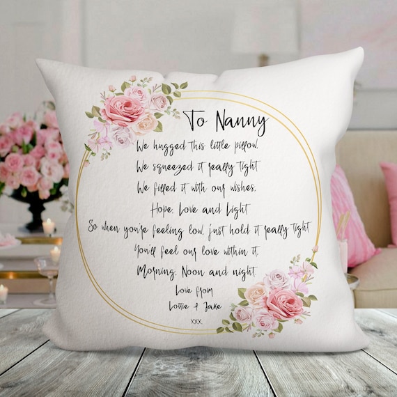 Personalised Cuddle Cushion Nan Nana Nanny Nan Grandma Nain - Etsy UK