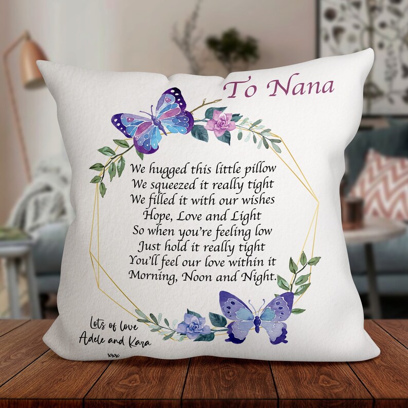 Personalised Cuddle Cushion Gift Nanny Nain Nan Nana Grandma - Etsy UK