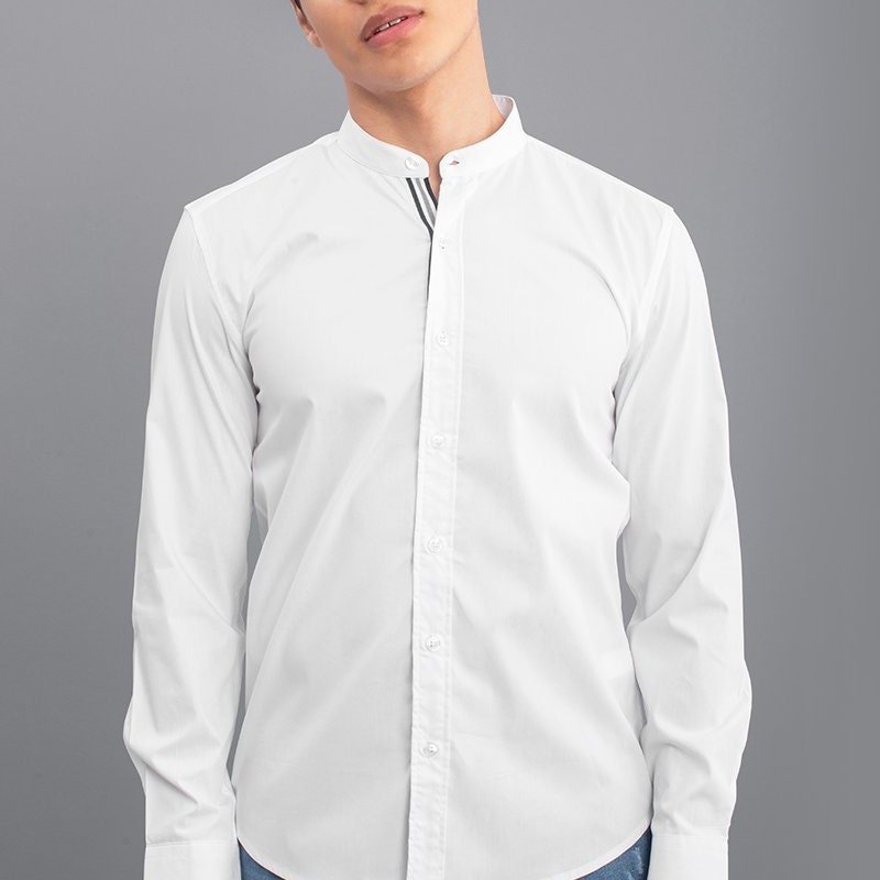 Stand Collar Shirt - Etsy