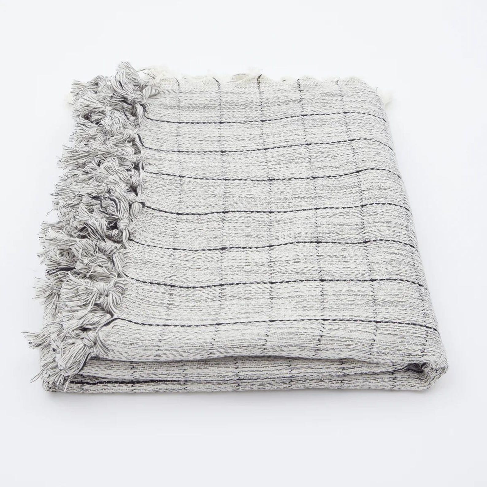 Premium Turkish Cotton King Size Bed Cover Blanket Throw, Soft Woven ...
