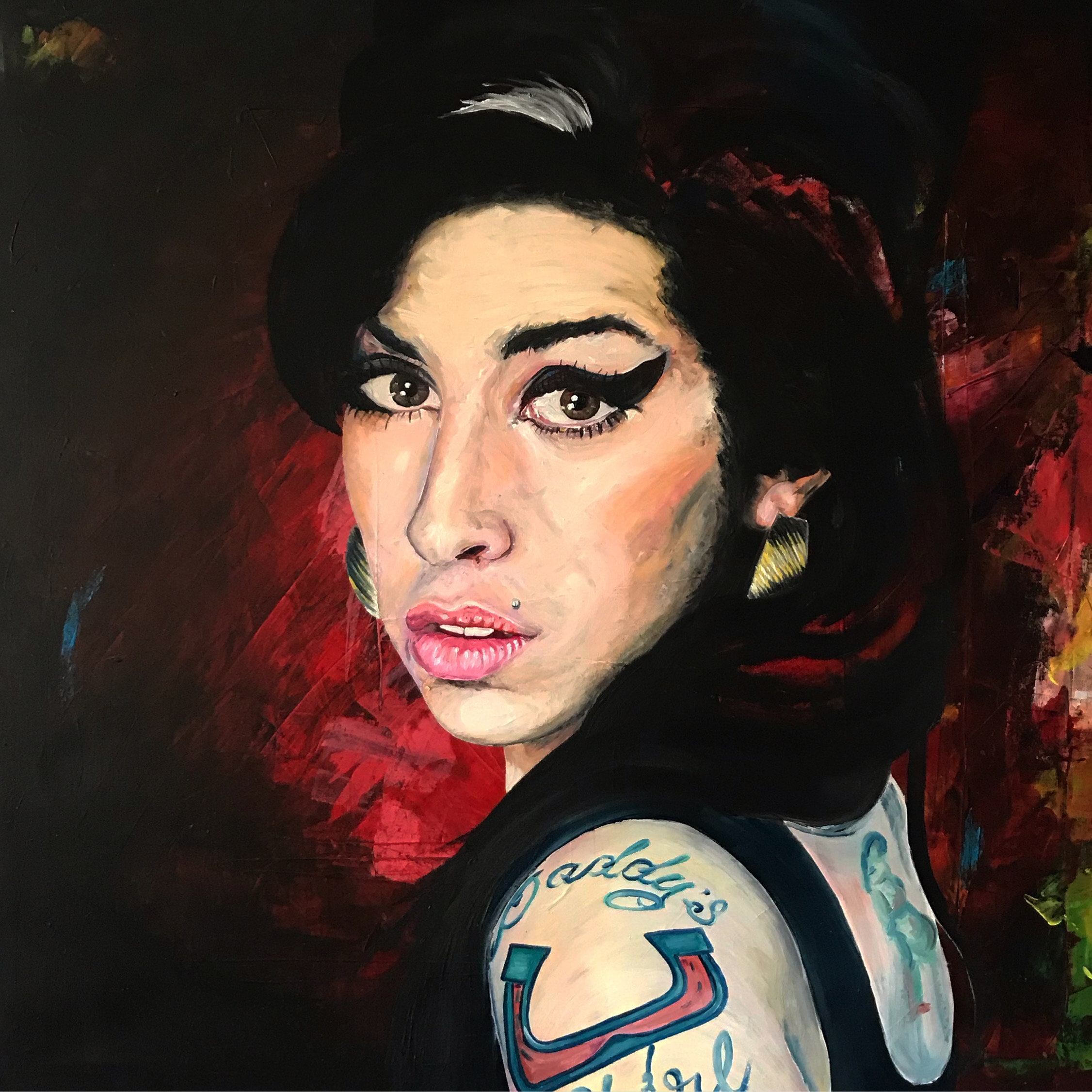 Original Amy Winehouse Oil and Acrylic Painting on Canvas | Etsy