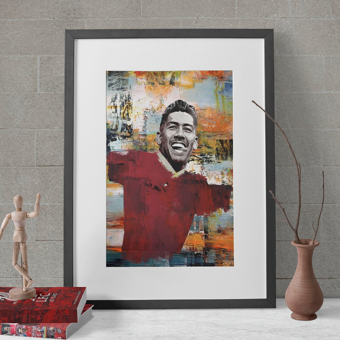 Roberto Firmino Brazilian & Liverpool Footballer Abstract Wall Print ...