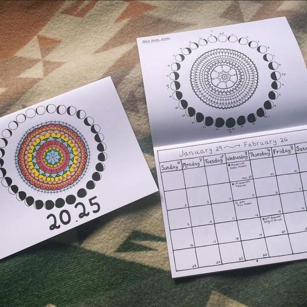 2025 Mandala Calendar - Etsy