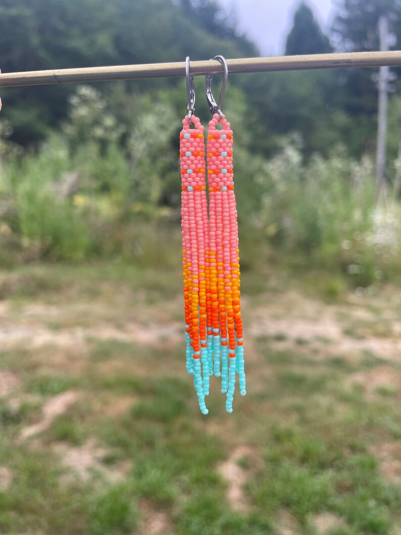 Barrel Tassel Mini Fringe Earrings - Etsy