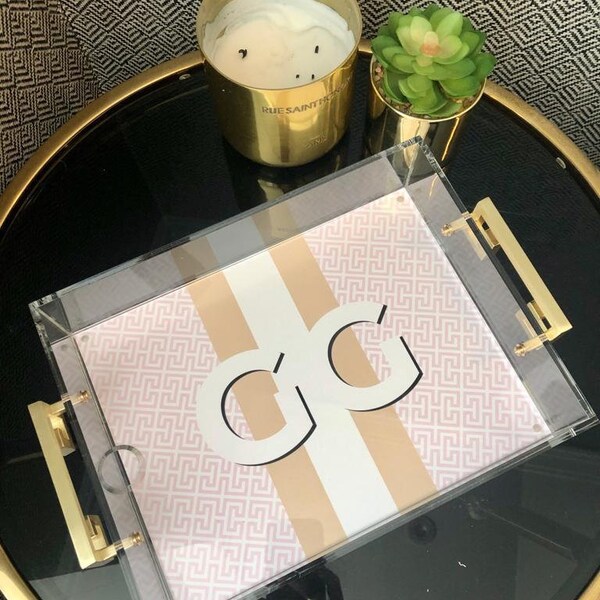 Acrylic Monogram Tray - Etsy