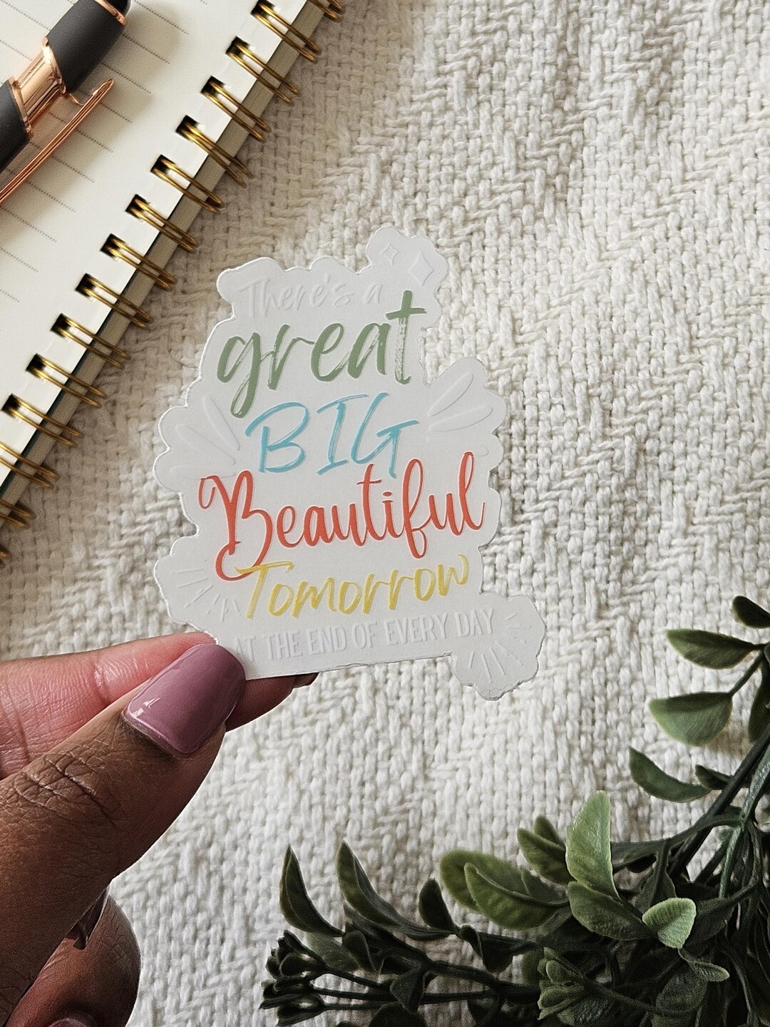 Big Beautiful Tomorrow Sticker Inspirational Sticker for Positivity ...