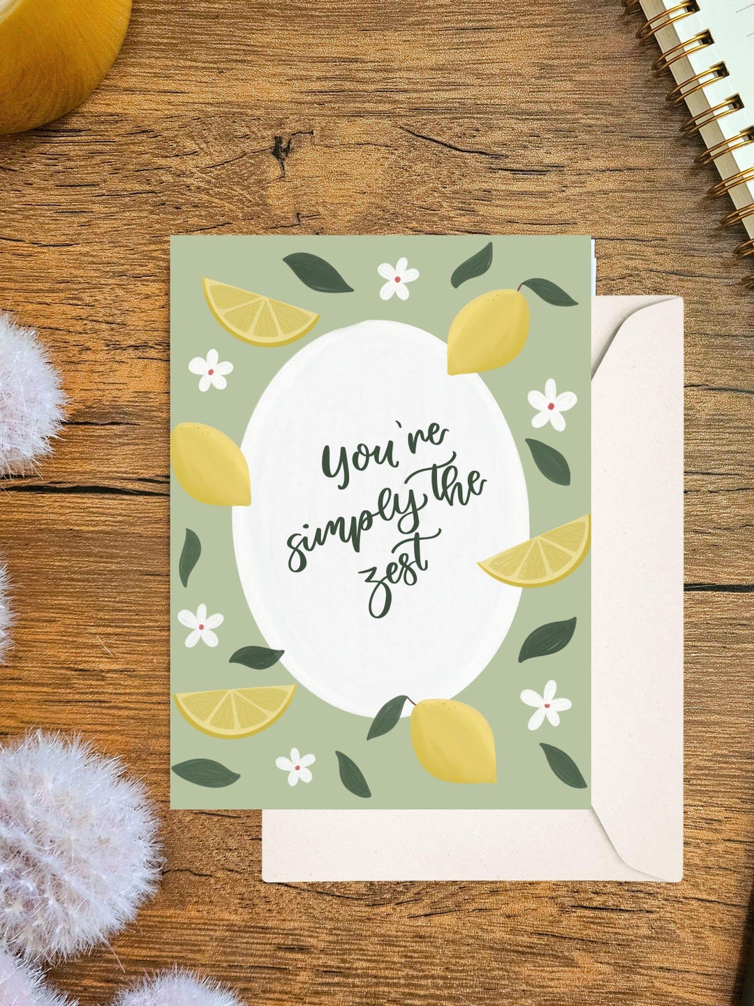 Cute Fruit Card Set | Hand Drawn Watercolor Greeting Card Pack | Artist ...