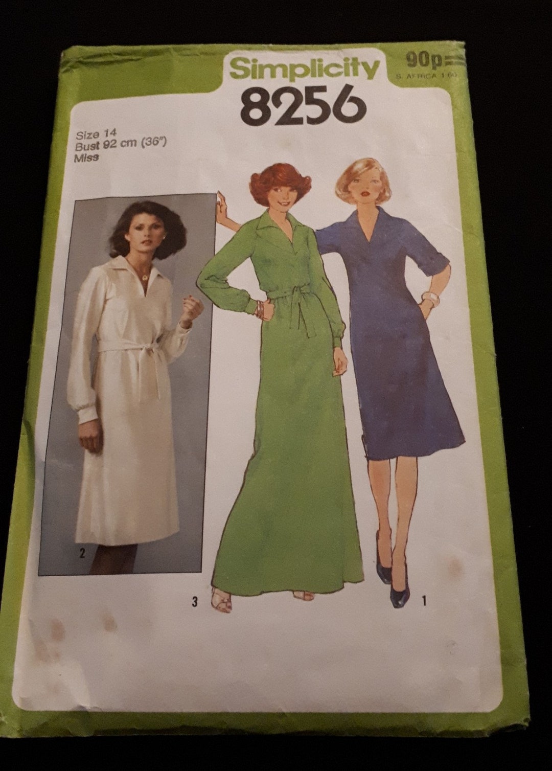 Vintage Simplicity 8256 Sewing Pattern for Shirt-dress in 3 Styles ...