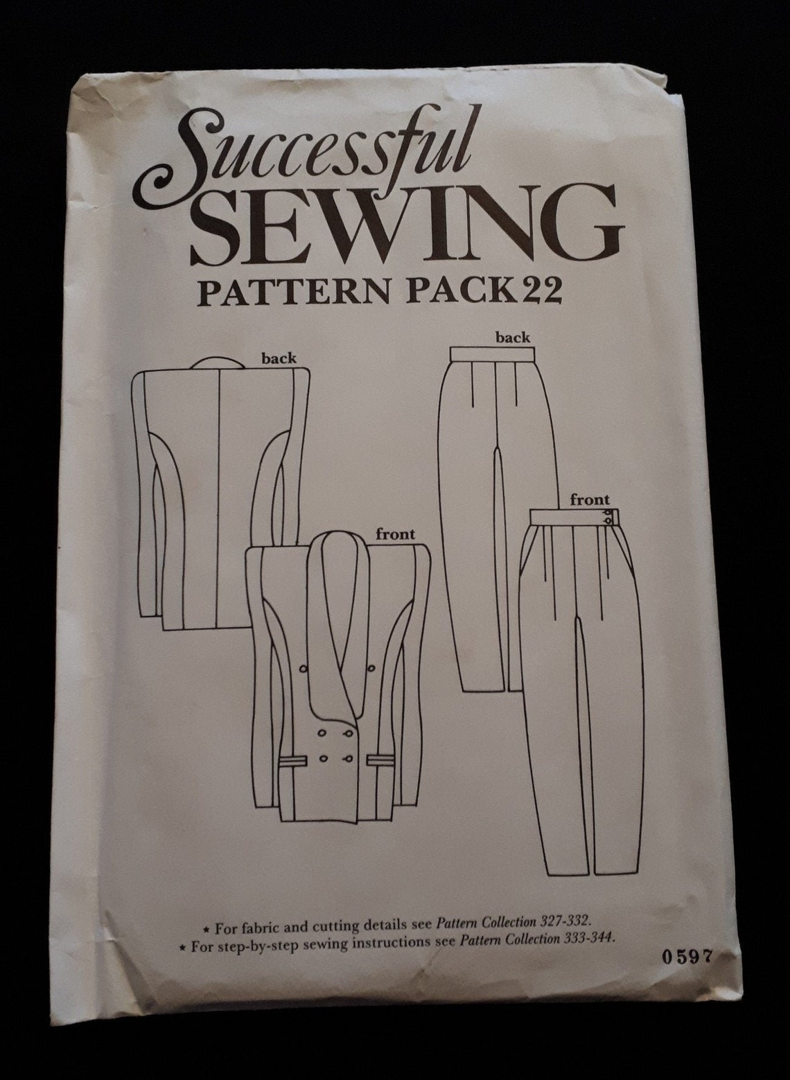 Vintage Successful Sewing Pattern Pack 22. Jacket and Trousers, 1980's ...