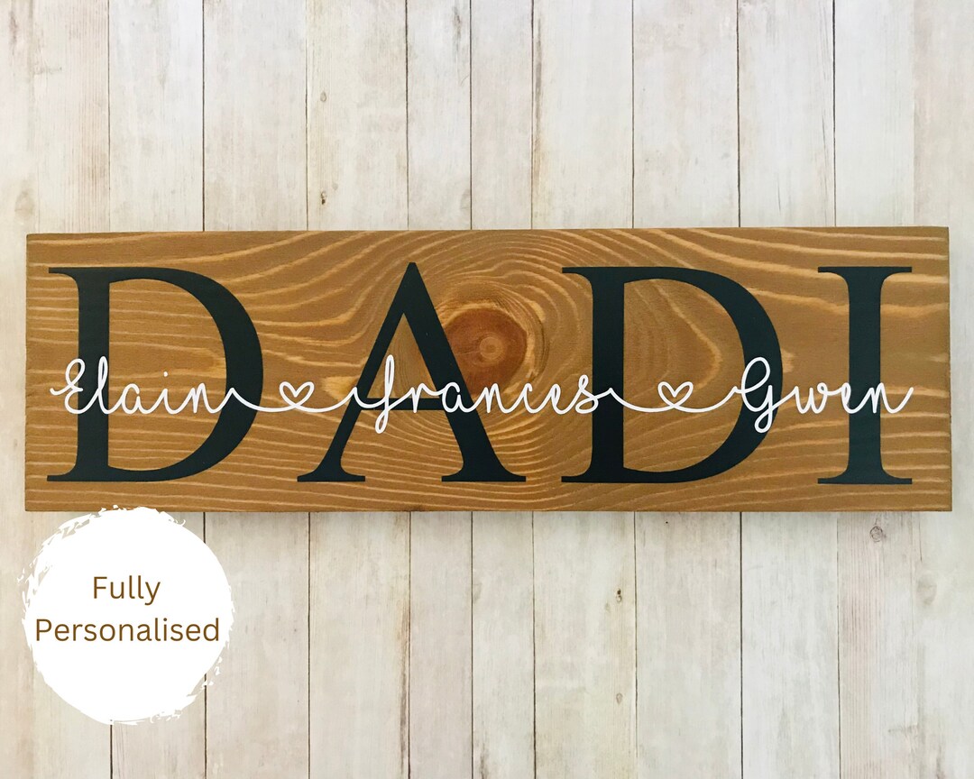 Daddy Wooden Sign, Welsh Fathers Gifts, Farmhouse Wooden Sign - Etsy