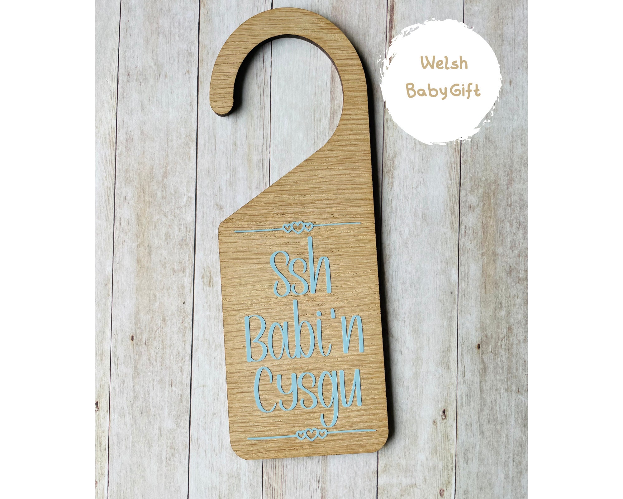 Shh Baby Sleeping Hanging Door Sign, Acrylic Door Hanger, New Baby ...