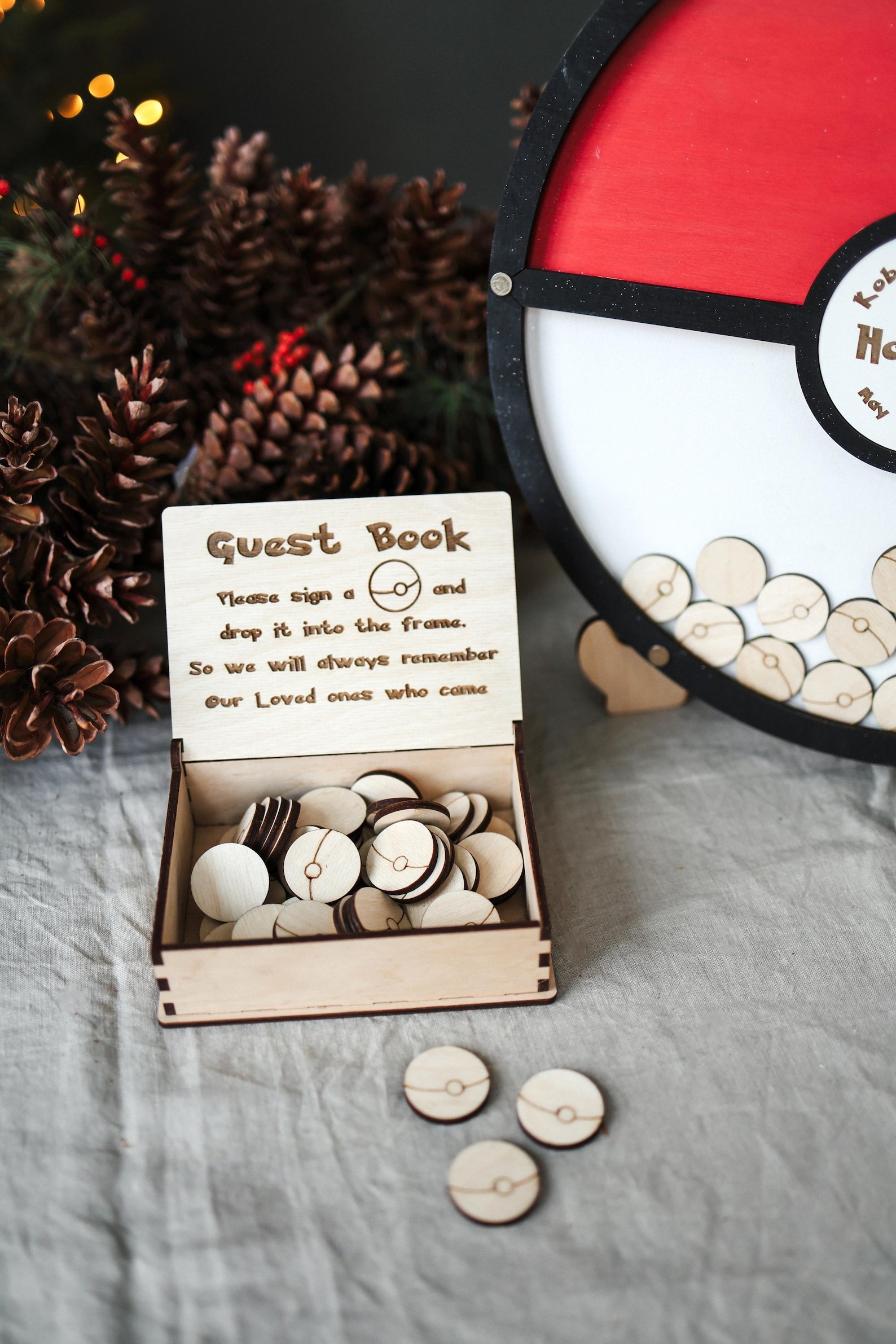 Pokémon Guest Book Personalized Pokemon Ball Wedding Guest Book ...