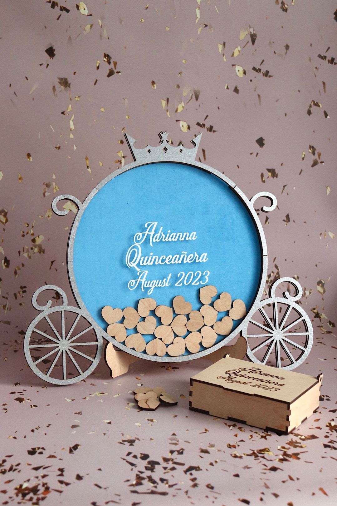 Cinderella Guest Book XV Drop Box Alternative Sign in Princess Guest ...