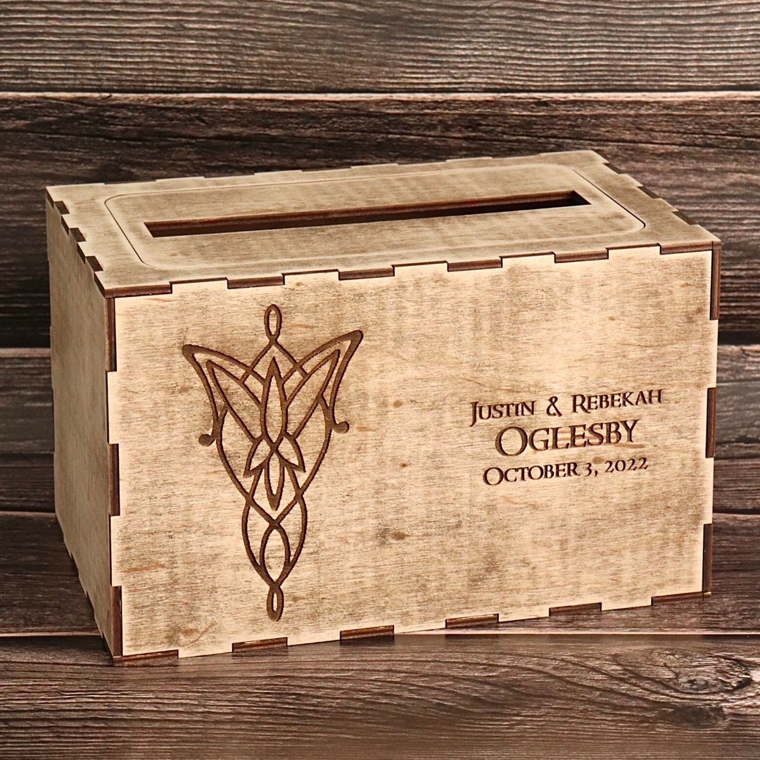 Star Arwen Unique Card Box Wedding Wood Card Box Custom Card Box - Etsy