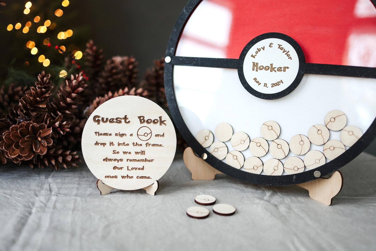 Pokémon Guest Book Personalized Pokemon Ball Wedding Guest Book ...