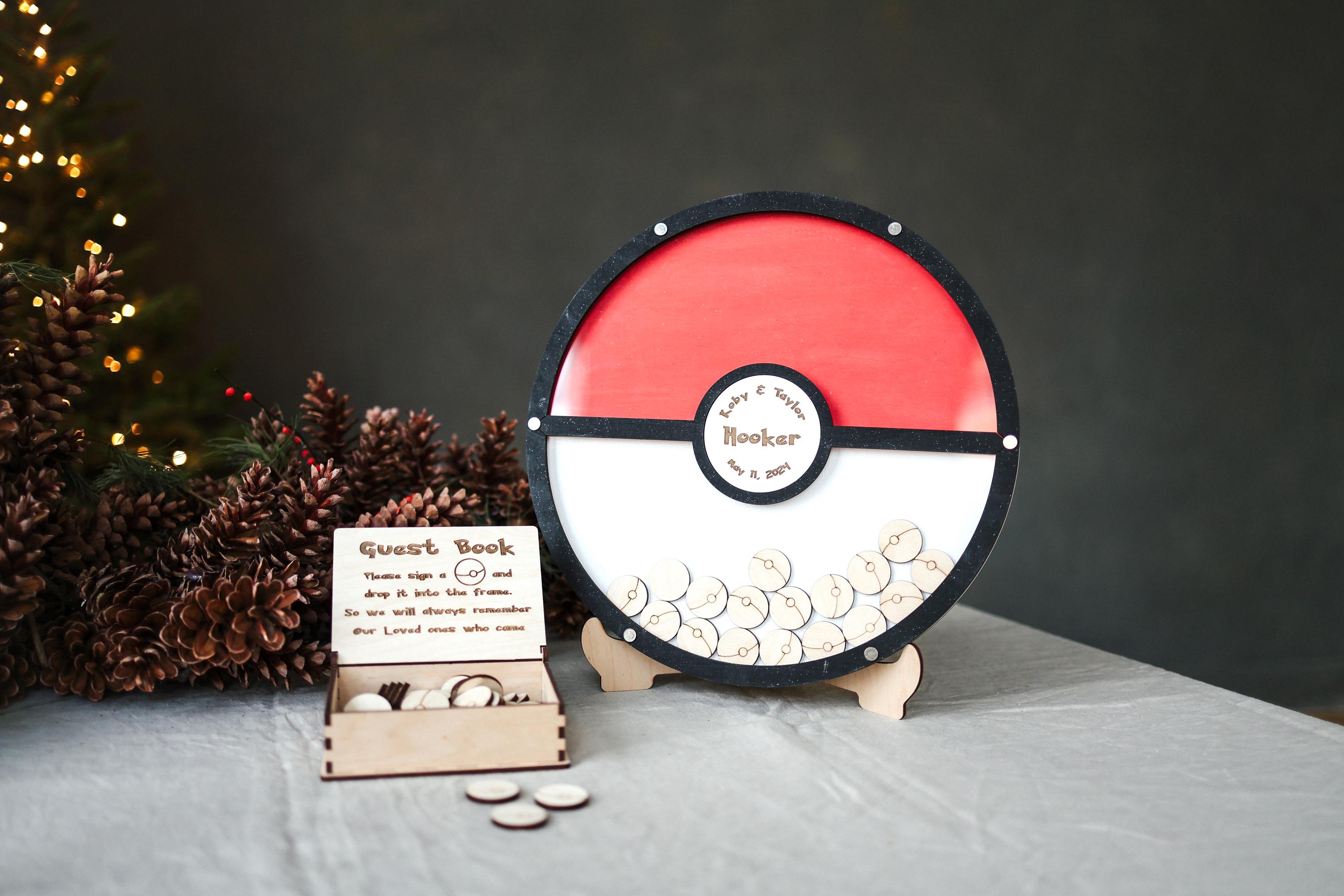 Pokémon Guest Book Personalized Pokemon Ball Wedding Guest Book ...