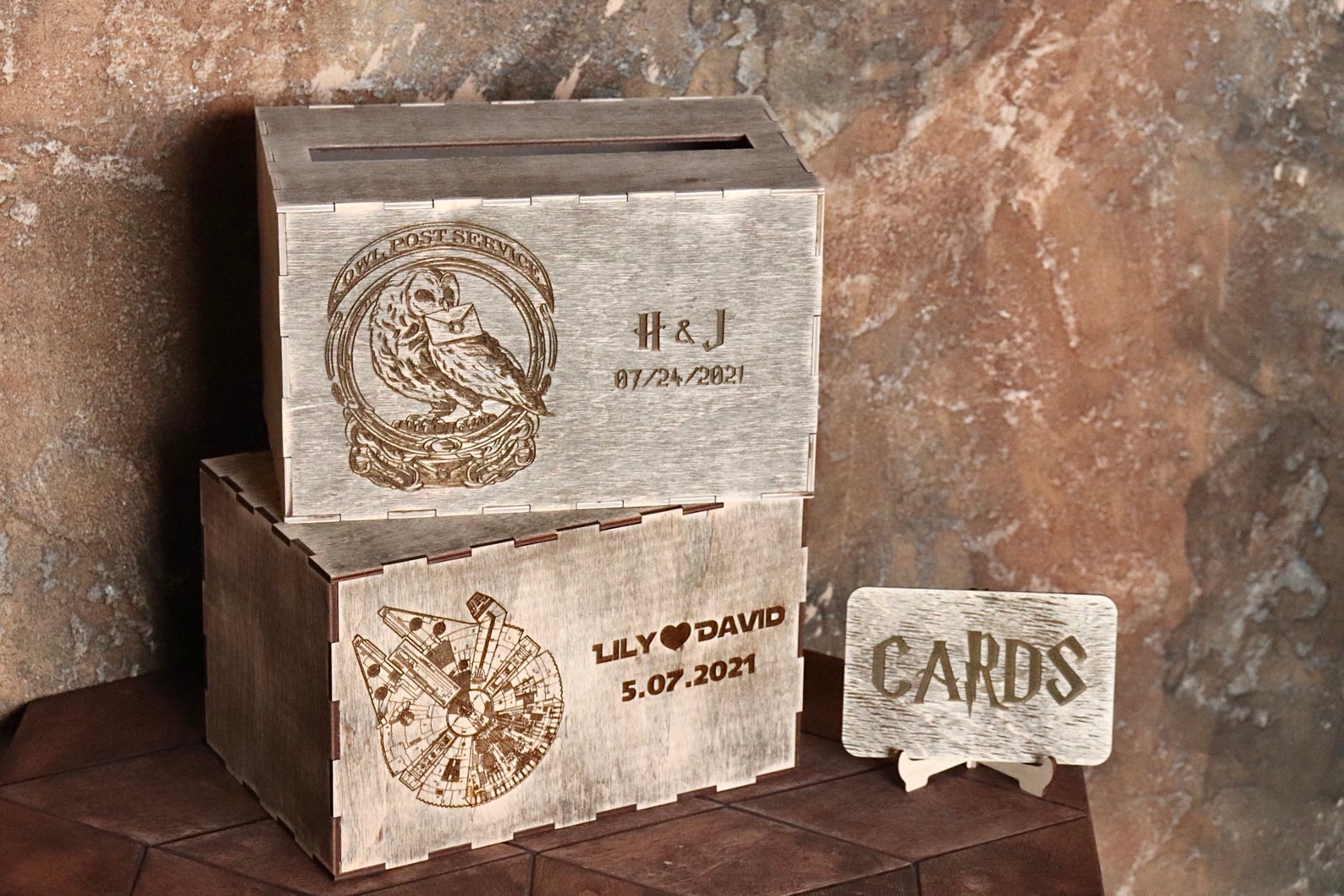 Custom Themed Card Box Unique Card Box Personalised Wedding | Etsy