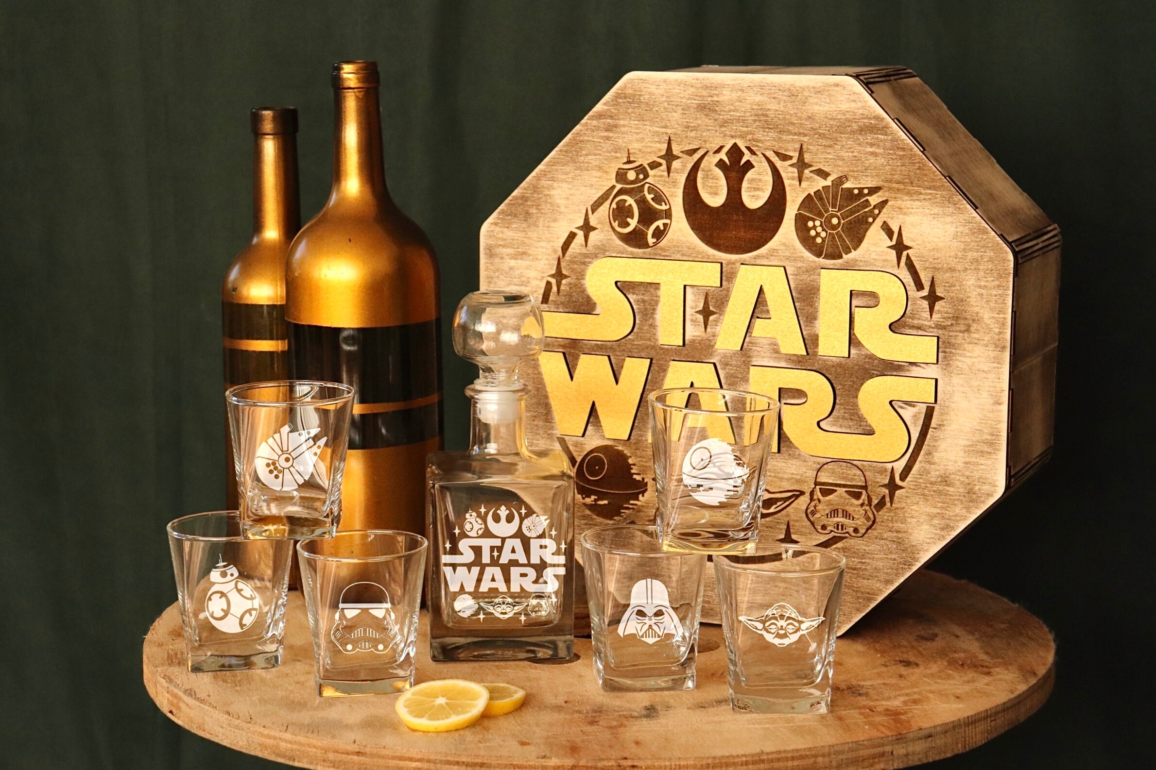 Custom Whiskey Setwhiskey Decanter and Glasses Gift | Etsy