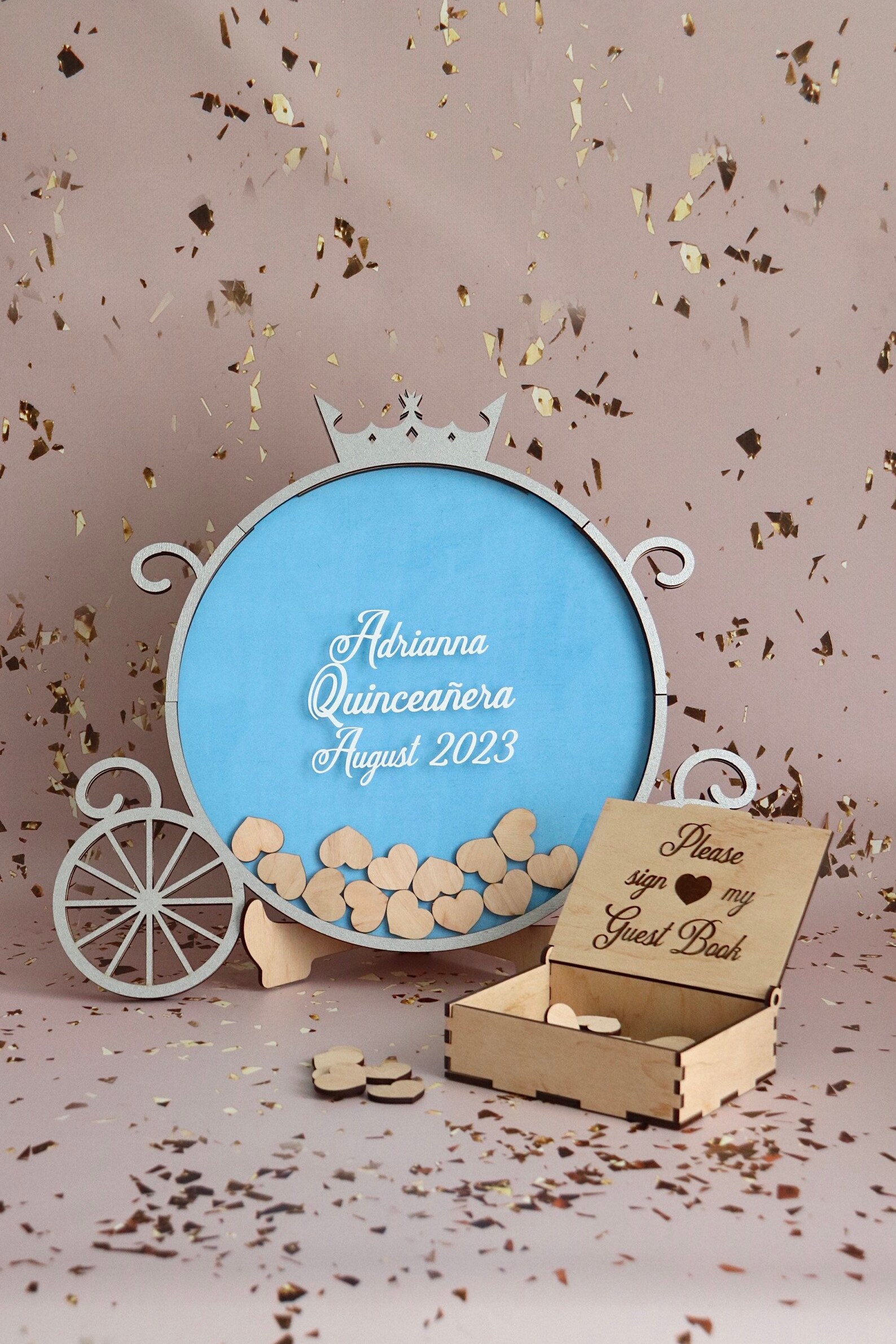 Carriage Guest Book Alternative Princess Cinderella Guest Book - Etsy