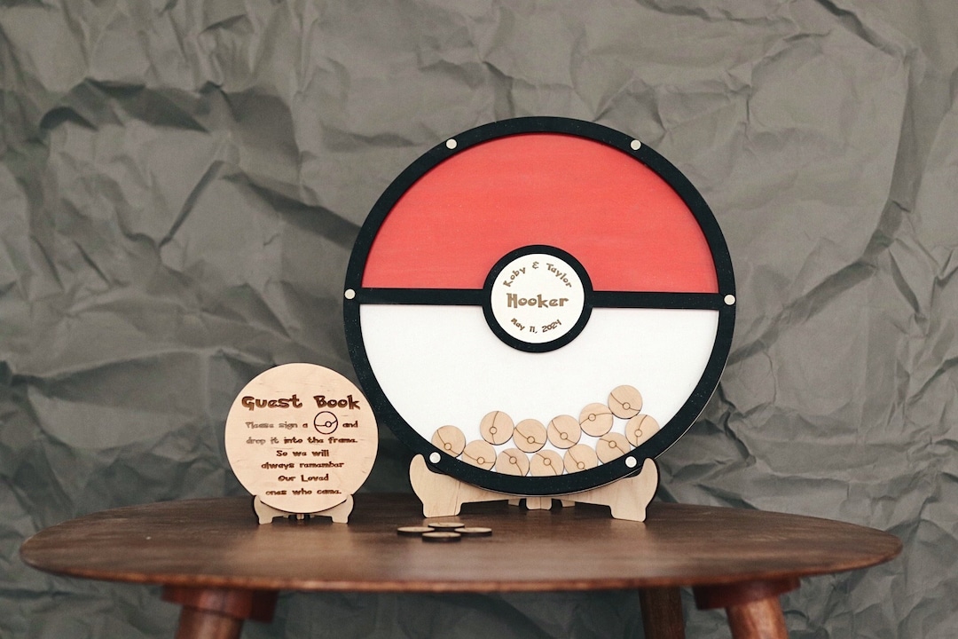 Pokémon Guest Book Personalized Pokemon Ball Wedding Guest Book ...