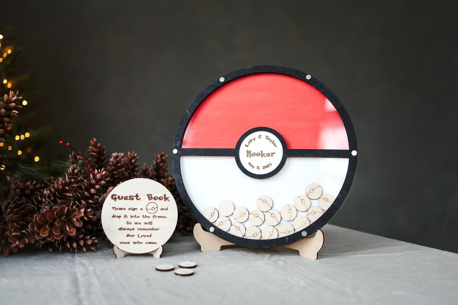 Pokémon Guest Book Personalized Pokemon Ball Wedding Guest Book ...
