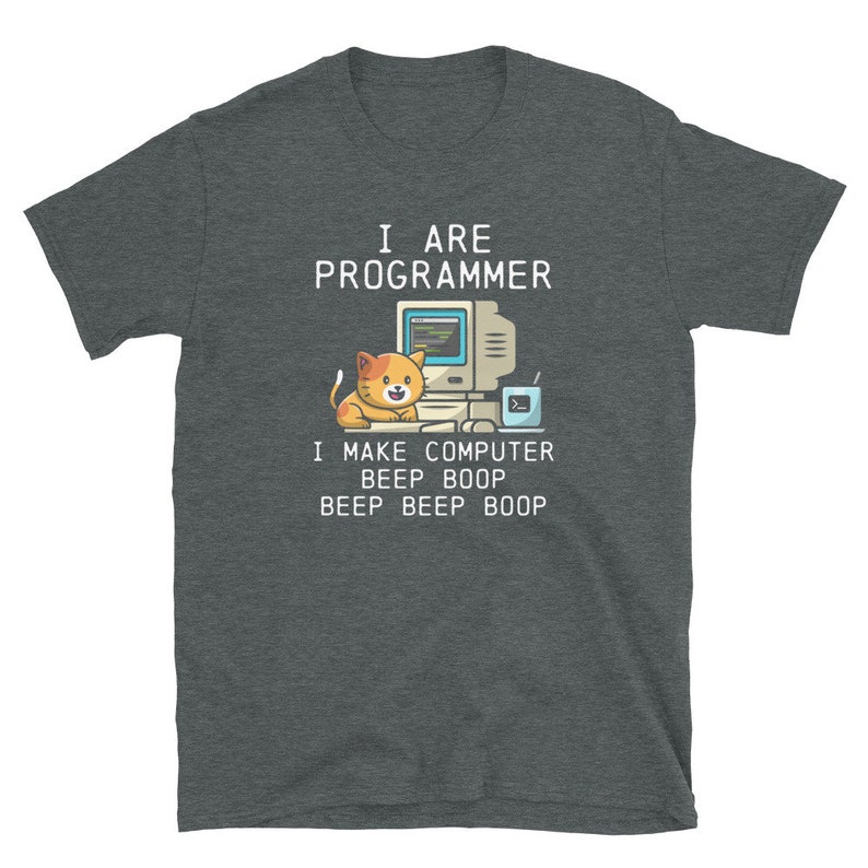Programmer Cat Beep Boop Coding Short-sleeve Unisex T-shirt - Etsy