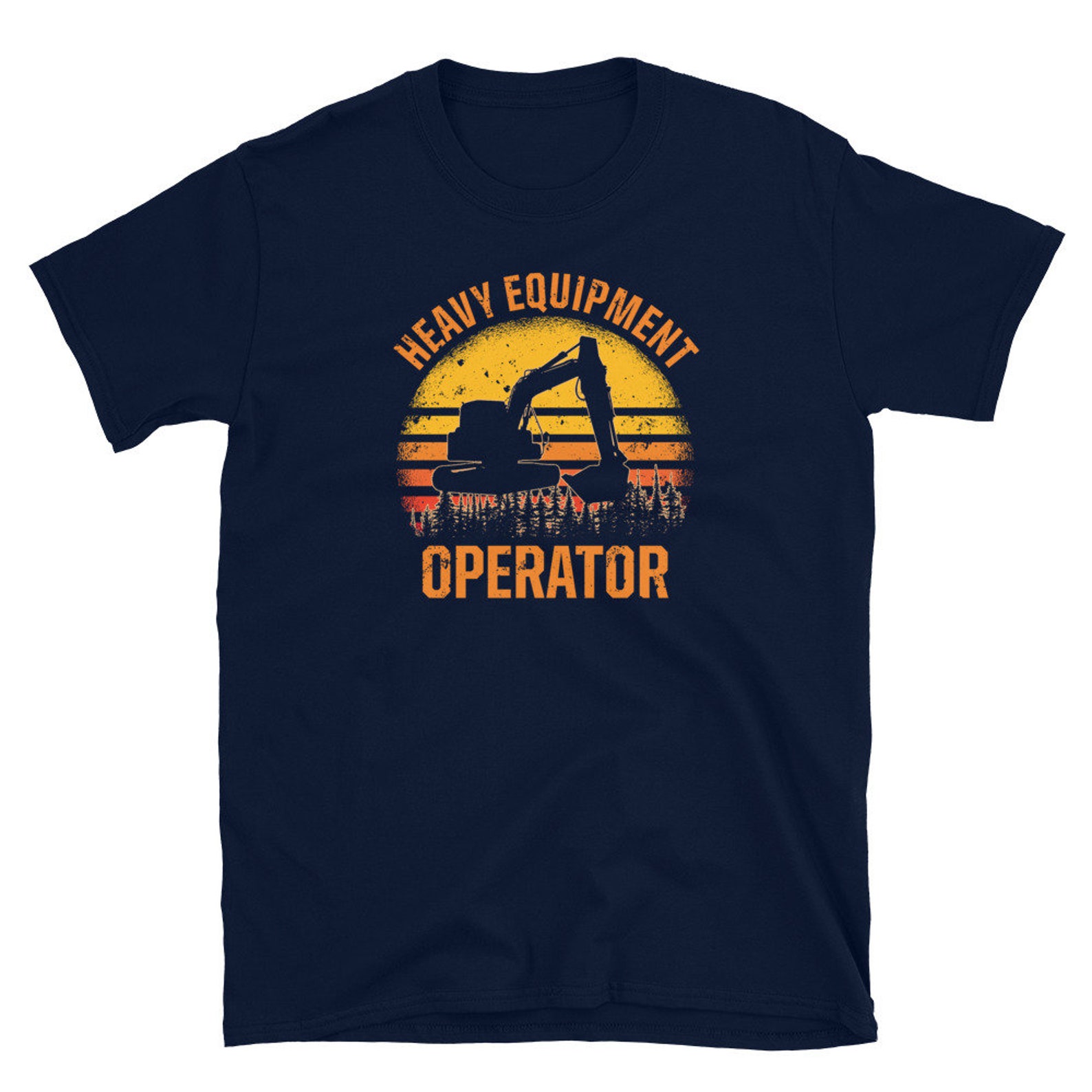 Retro Sunset Heavy Equipment Operator T-shirt - Etsy