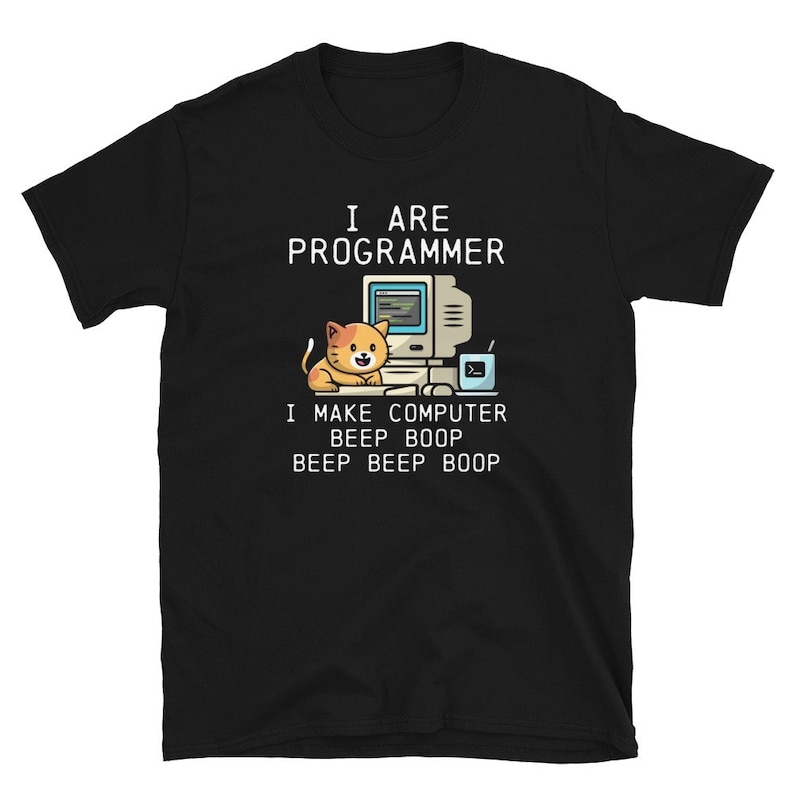 Programmer Cat Beep Boop Coding Short-sleeve Unisex T-shirt - Etsy