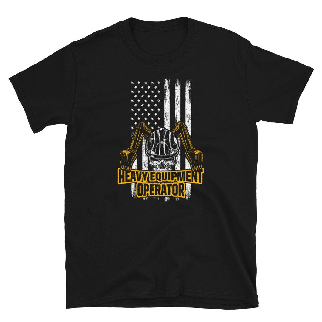 Heavy Equipment Operator US Flag T-shirt - Etsy