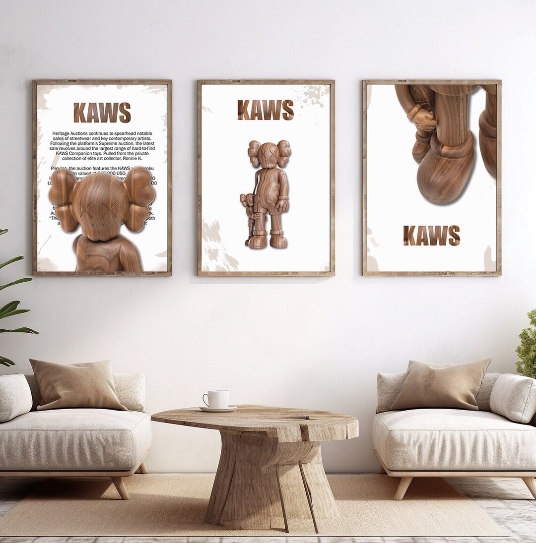 Set of 3 Printable Kaws Companion Art Poster for Room, Hypebeast ...