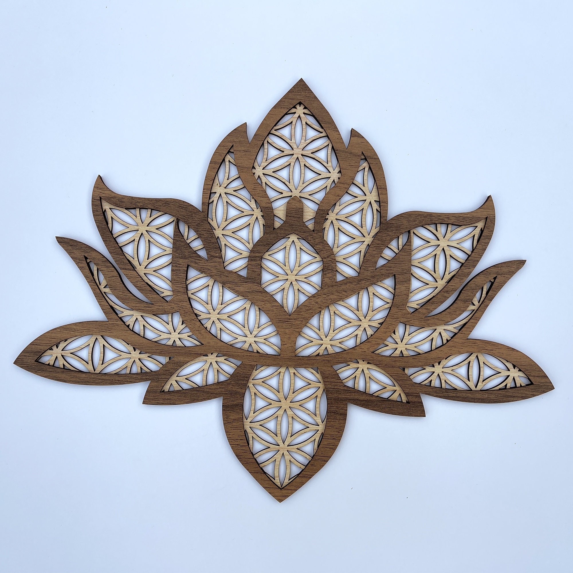 Flower of Life Detailed Lotus Energy Abundance Symbols Wall - Etsy