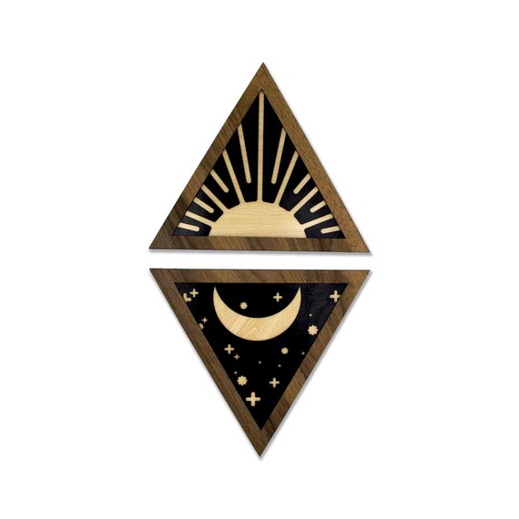 Set of Triangles Wall Decor Triangle Wall Hanging Triangle - Etsy