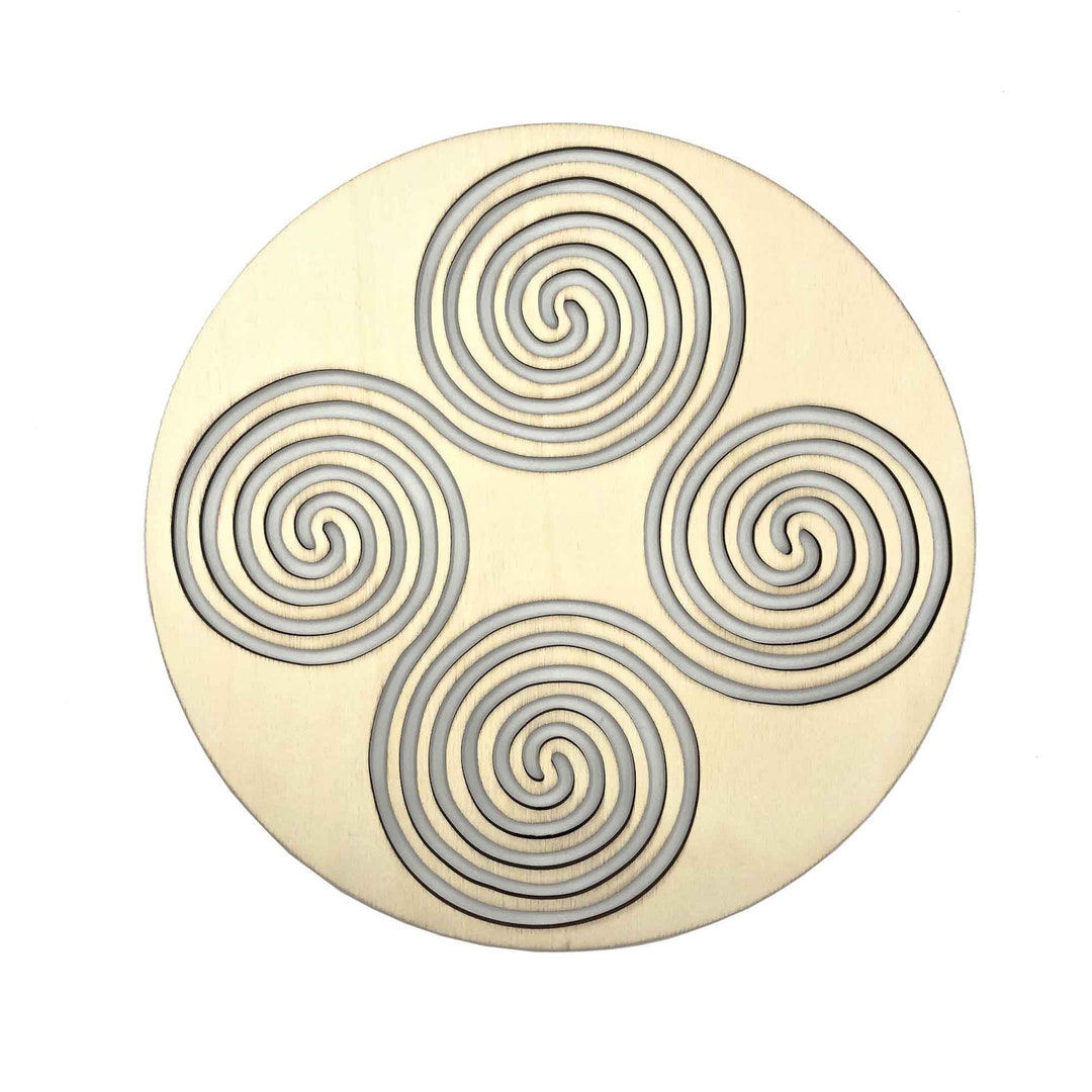Plywood Spiral Wall Decor, Celtic Double Spiral, Celtic Wall Art ...