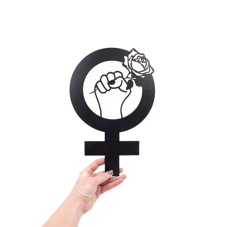 Female Symbol With Hand Venus Symbol Wall Decor Female Sign | Etsy