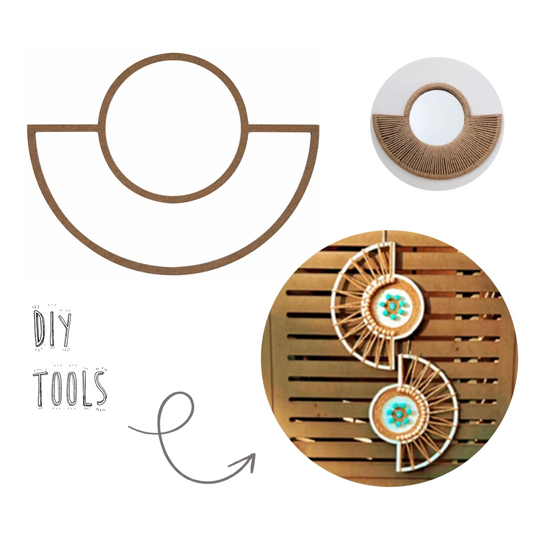 Geometric Shape Macrame Hoops Macrame Hoops Geometric Wall - Etsy